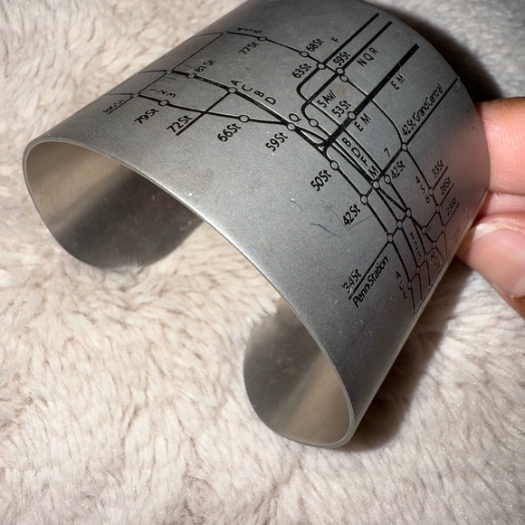 Jewelry | New York City Metro Map Bangle Wrist Band Nyc Manhattan ...
